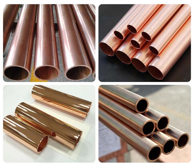 Hard Temper Copper Steel Pipe Straight Drawn Tube Refrigeration ASTM